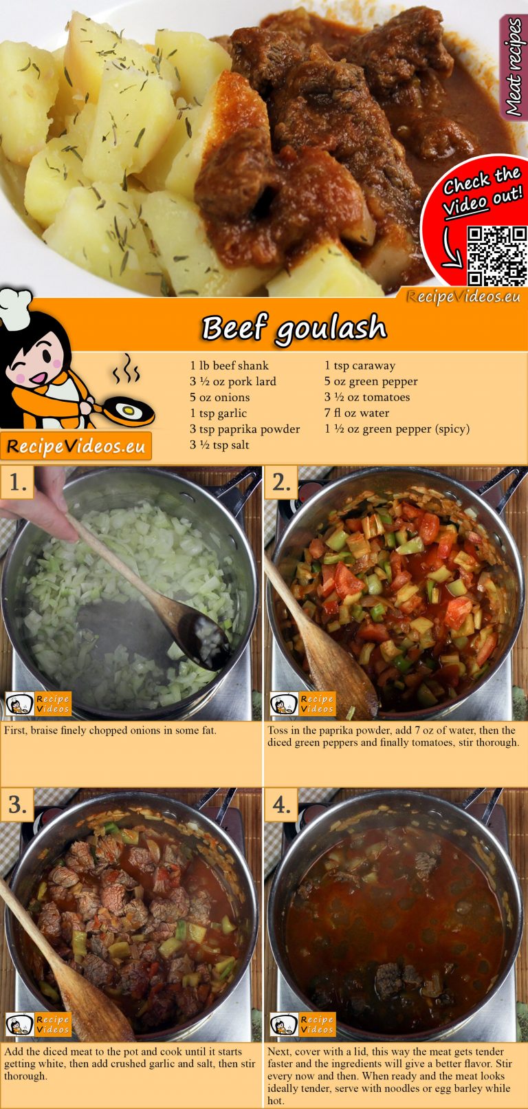 BEEF GOULASH RECIPE WITH VIDEO - simple Beef goulash recipe