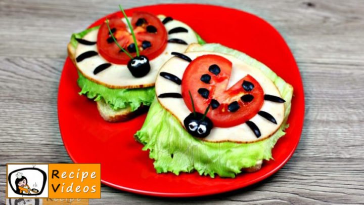LADYBUG SANDWICH RECIPE WITH VIDEO - simple Ladybug Sandwich