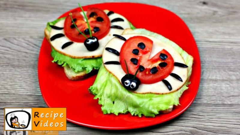 LADYBUG SANDWICH RECIPE WITH VIDEO - simple Ladybug Sandwich