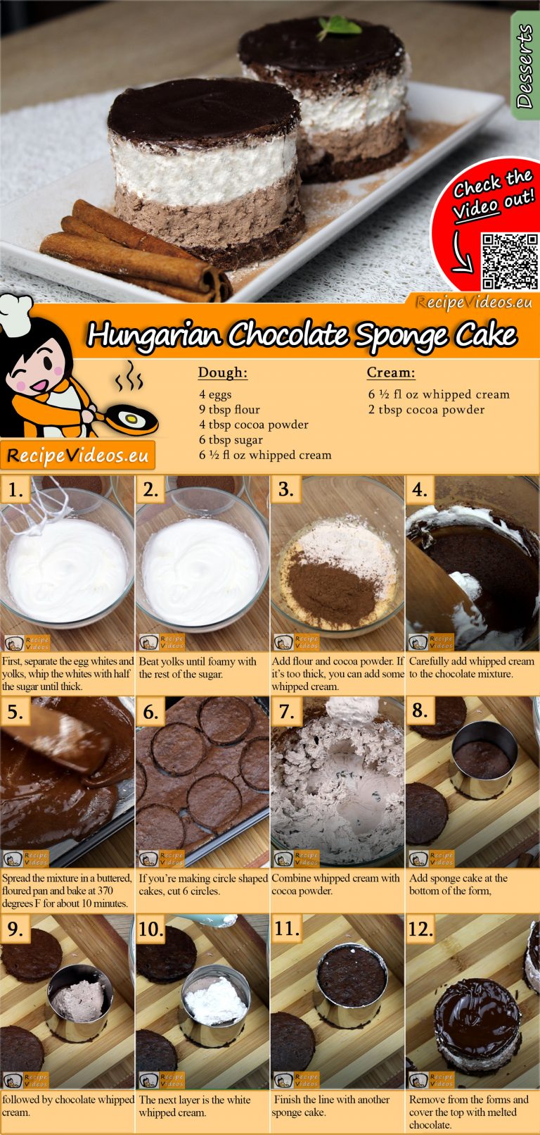 RIGÓ JANCSI - HUNGARIAN CHOCOLATE CAKE RECIPE WITH VIDEO